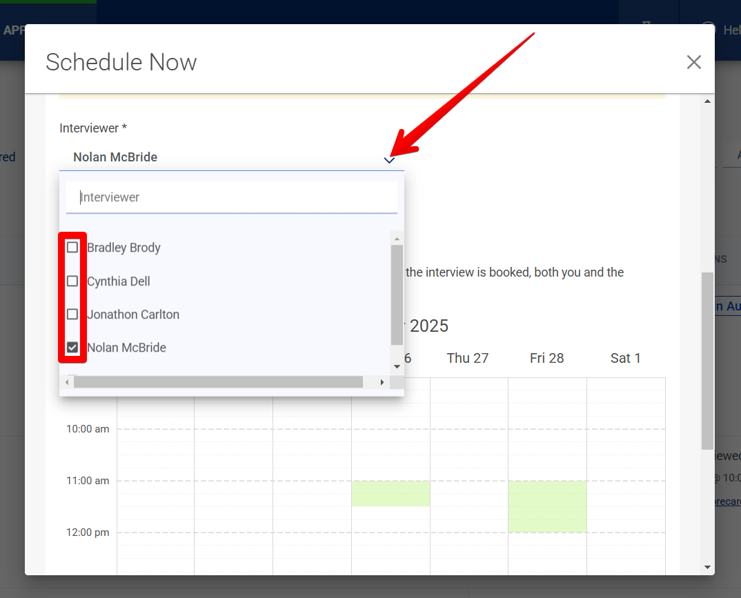 Scheduling interviews using Autopilot